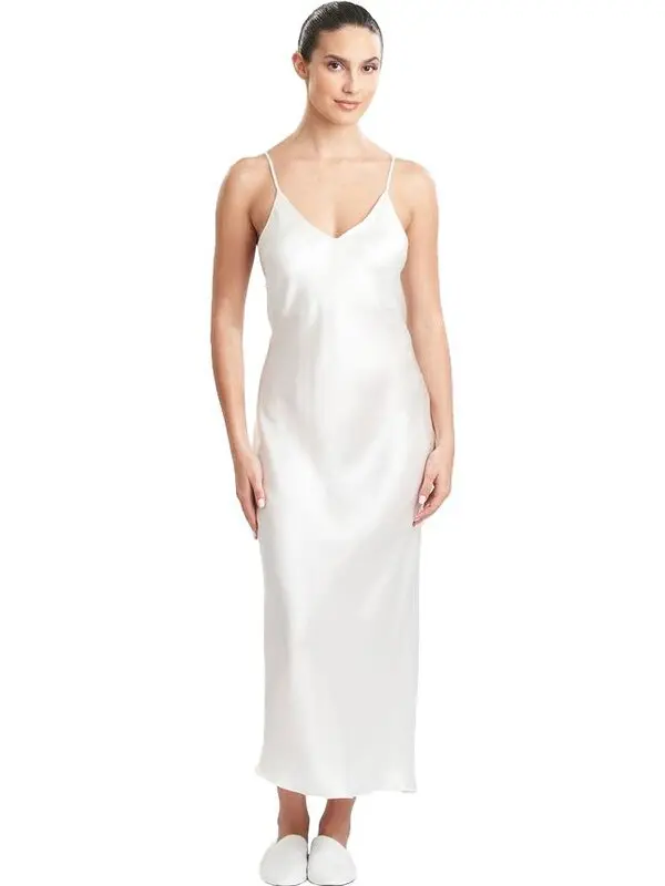 Natori Key Essentials Bridal Silk Gown - White