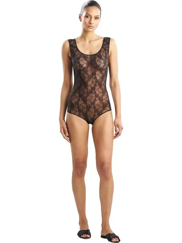 Natori Bliss Allure Lace Bodysuit - Black