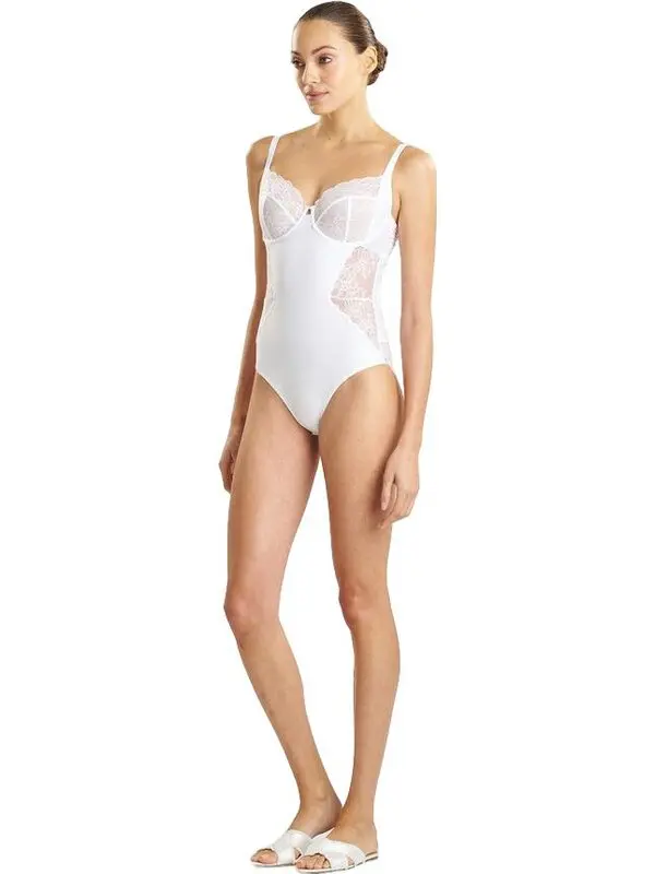 Natori Statement Full Fit Underwire Bodysuit - White