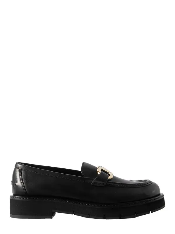 FERRAGAMO Maryan Leather Loafers - Black