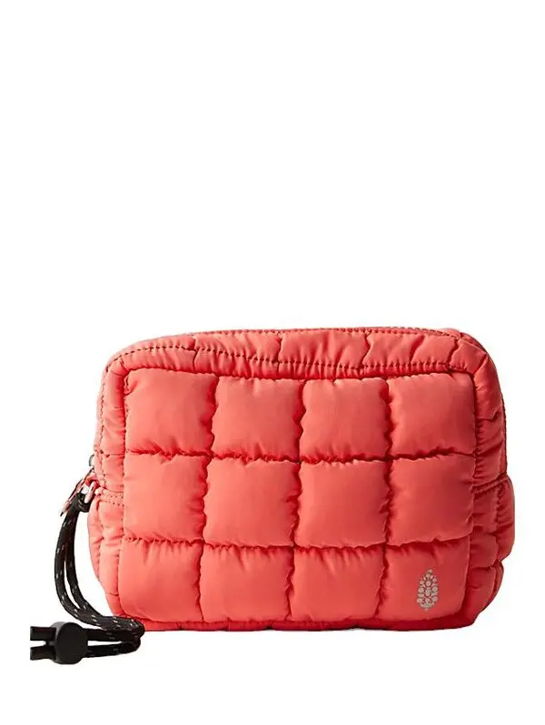 Free People Quilted Mini Case - Neon Coral