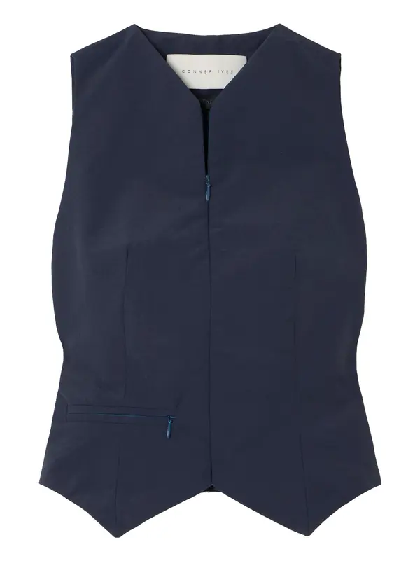 CONNER IVES Recycled-twill Vest - Blue