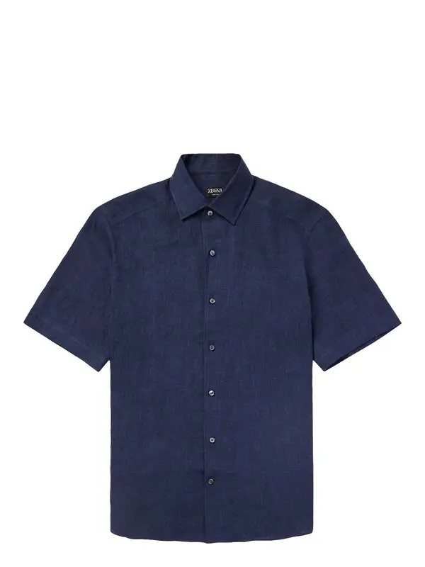 Zegna Oasi Lino Shirt - Blue