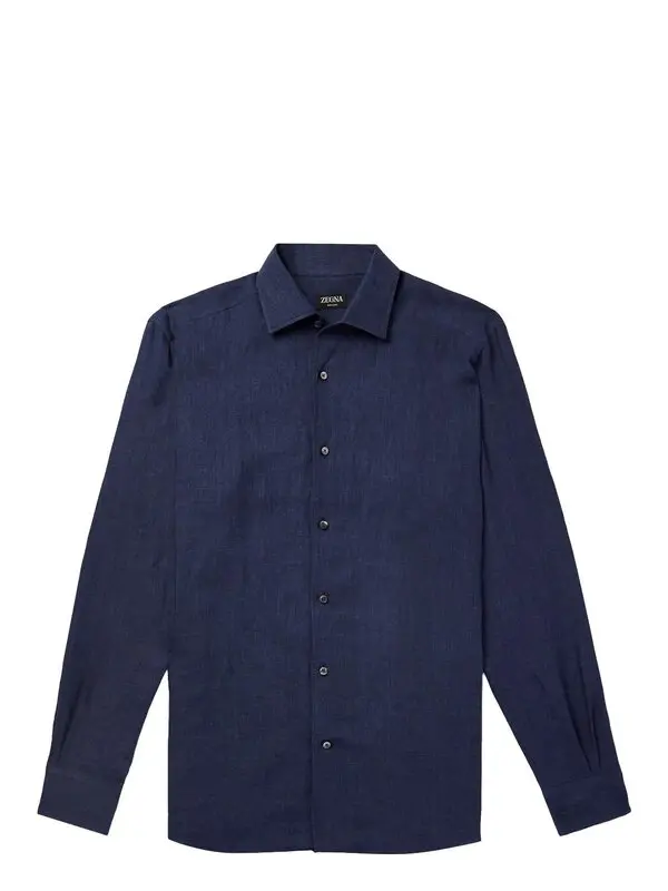 Zegna Oasi Linen Shirt - Blue