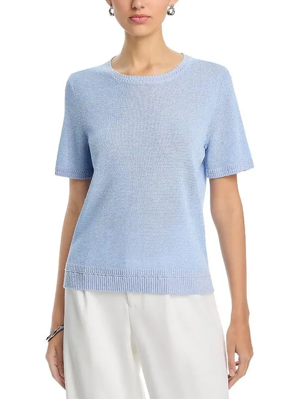 Kobi Halperin Noa Short Sleeve Sweater - Light Blue