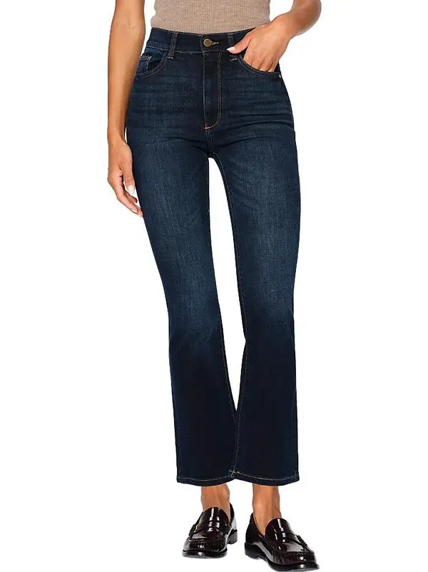 DL1961 High-rise Bootcut Cropped Jeans - Thunderbird