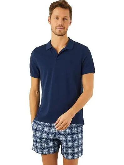 Vilebrequin Solid Cotton Polo - Bleu Marine