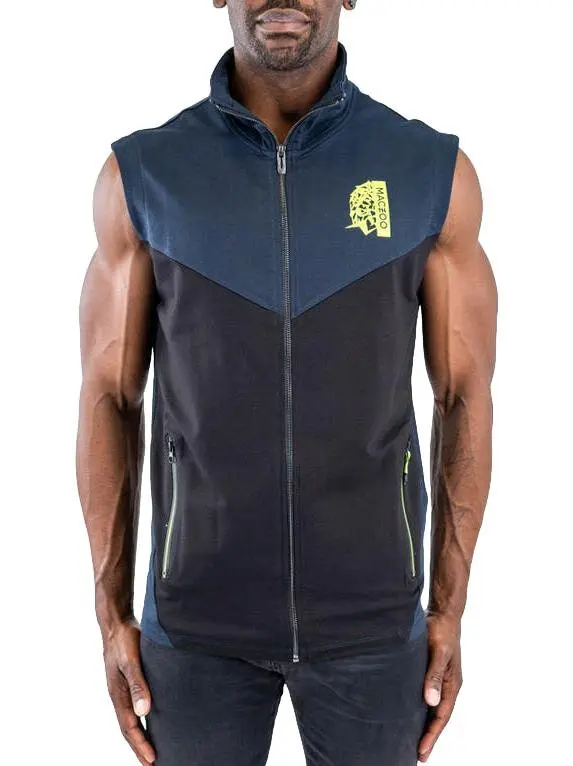 MACEOO Fairway Colorblock Golf Vest - Black
