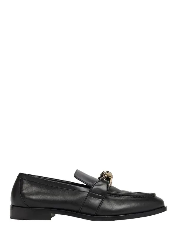 Bottega Veneta Astaire Knot Loafers - Black/silver