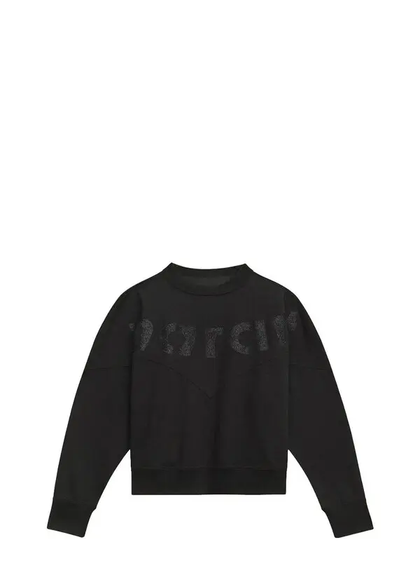MARANT ETOILE Houston Logo Cotton Sweatshirt - Black