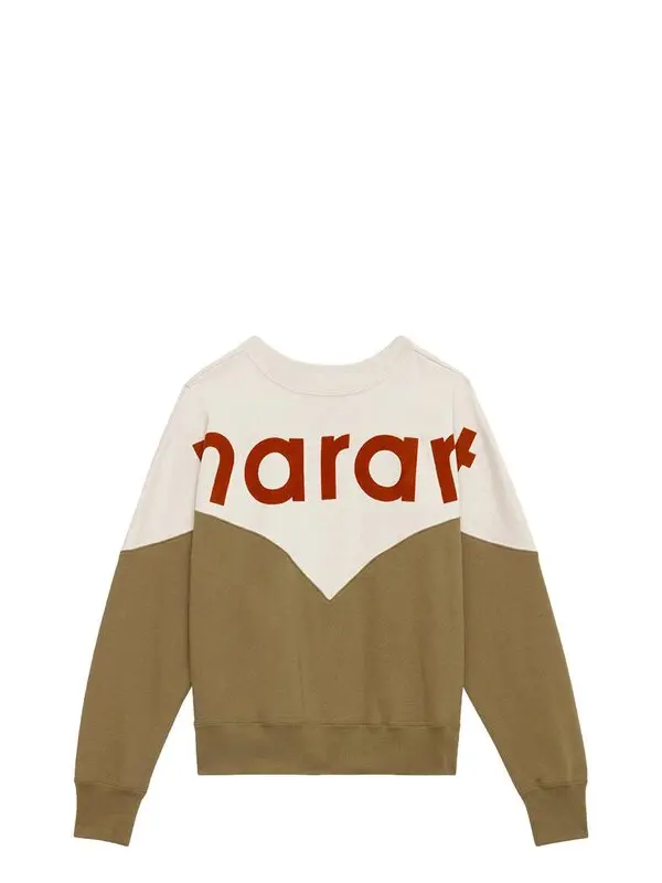 MARANT ETOILE Houston Sweatshirt - Ecru/dark Khaki