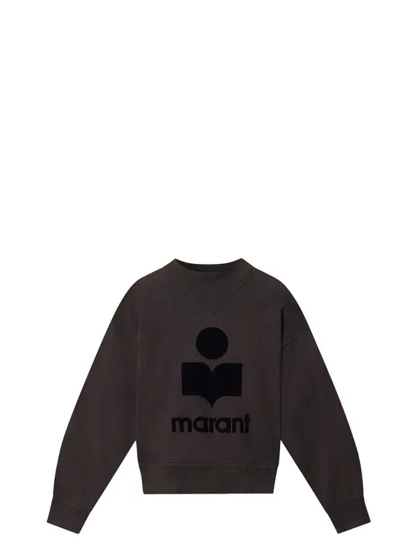 MARANT ETOILE Moby Logo Cotton Sweatshirt - Black