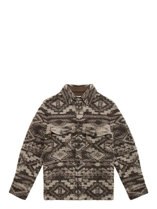 Isabel Marant Kervon Graphic Jacket - Dark Brown