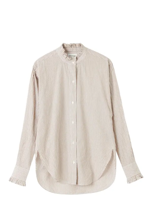 MARANT ETOILE Saoli Striped Shirt - Ochre
