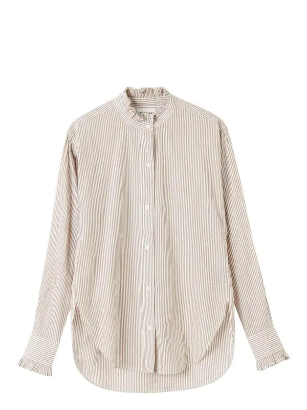 MARANT ETOILE Saoli Striped Shirt - Ochre
