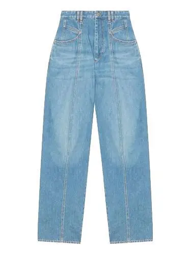 Isabel Marant Vetan Loose Fit Denim Pants - Blue