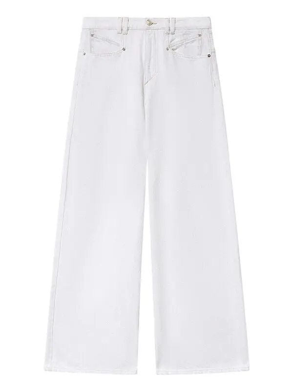Isabel Marant Wide-leg Denim Jeans - White