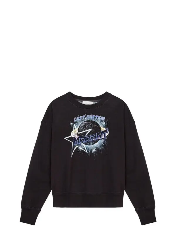 MARANT ETOILE Mobyli Cotton-blend Fleece Sweatshirt - Black
