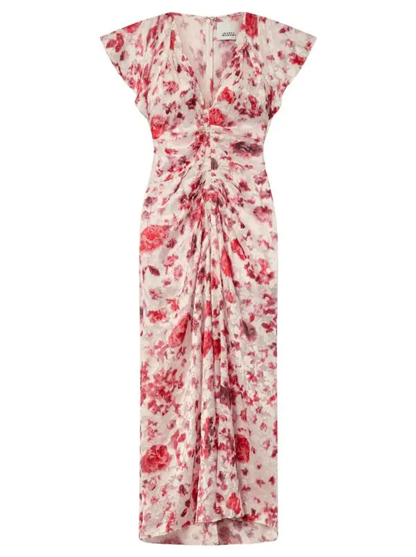 Isabel Marant Étoile Lyndsay Printed Dress - Ecru/pink