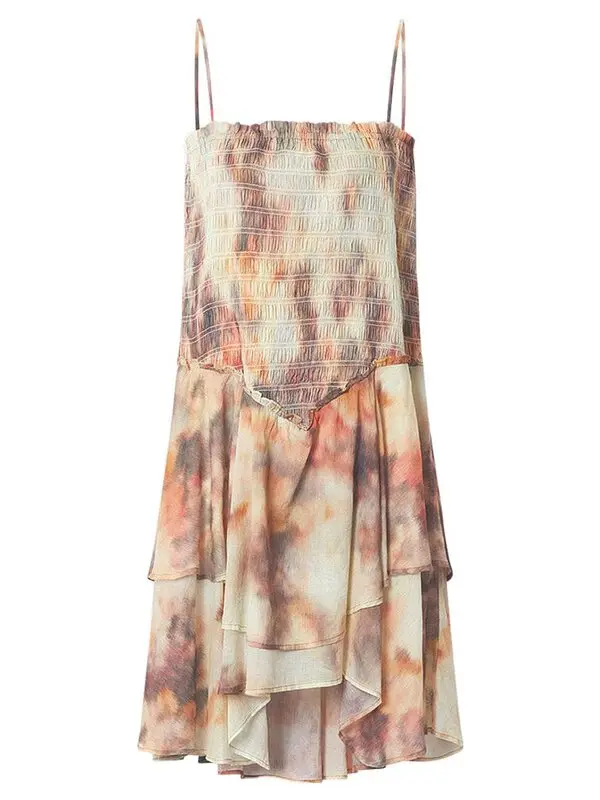 MARANT ETOILE Anka Bandana Print Dress - Beige
