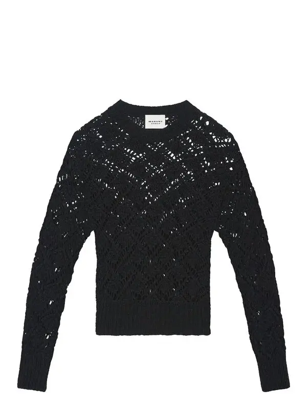 MARANT ETOILE Joey Crochet Sweater - Black
