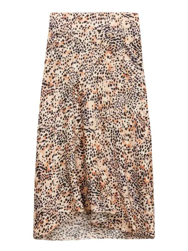 Isabel Marant Lisanne Printed Silk Midi Skirt - Natural