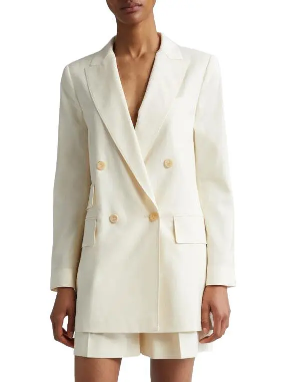 Max Mara Elegia Double-breasted Virgin Wool Blazer - Vanilla
