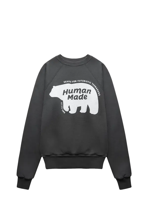 HUMAN MADE Raglan Crewneck Sweatshirt - Black