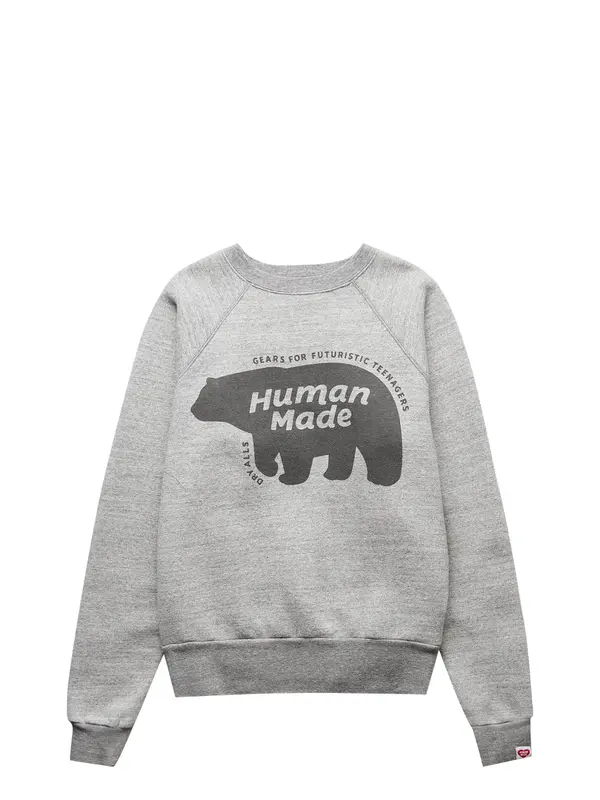HUMAN MADE Raglan Crewneck Sweatshirt - Grey