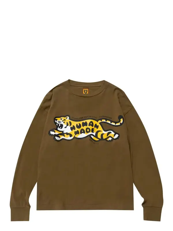 HUMAN MADE Tiger Long-sleeve T-shirt 'olive Drab - Green