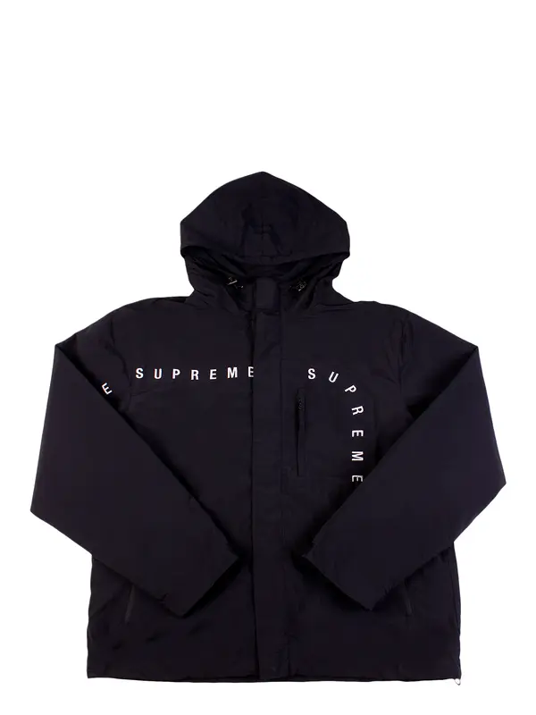 Supreme Curve Logos Ripstop Jacket - Black