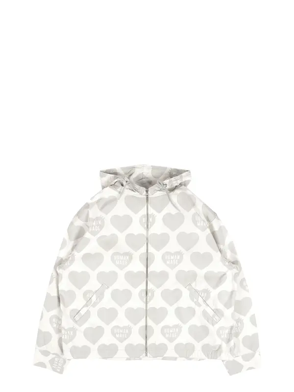 HUMAN MADE Heart Zip Up Parka - White