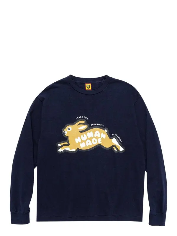 HUMAN MADE Rabbit Long-sleeve T-shirt 'navy - Blue