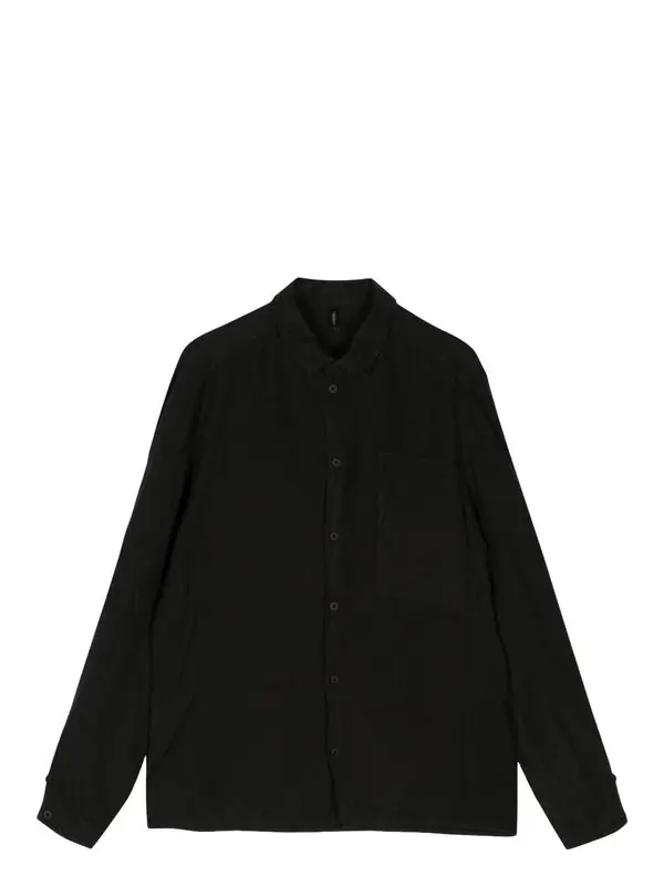 Transit Long-sleeve Linen Shirt - Black