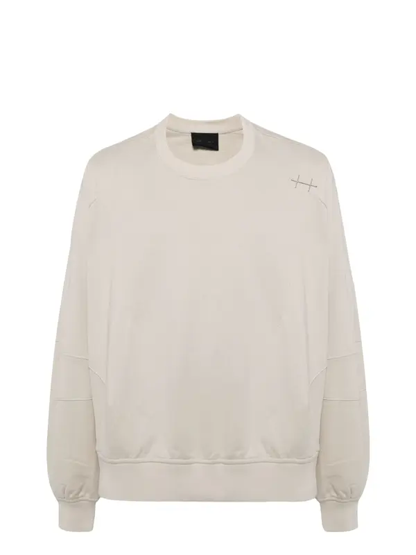 HELIOT EMIL Panelled Cotton Sweatshirt - Neutrals