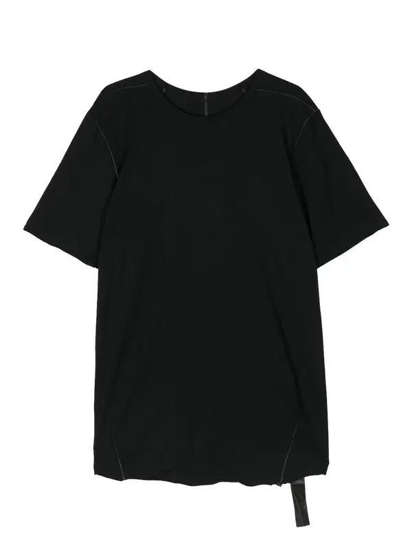 ISAAC SELLAM EXPERIENCE Strap-detailing Organic Cotton T-shirt - Black