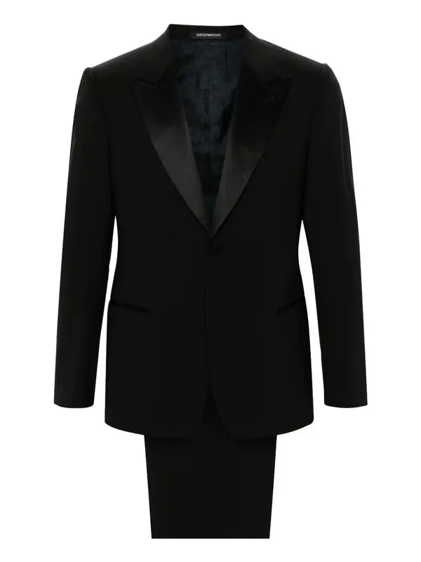 Emporio Armani Single-breasted Suit - Black