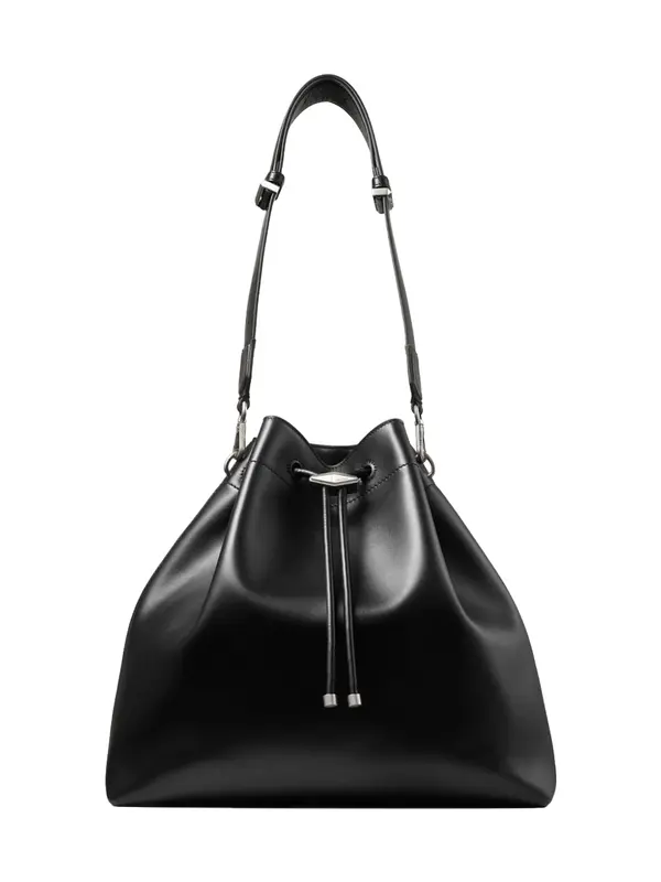 JIMMY CHOO Cinch L Leather Shoulder Bag - Black