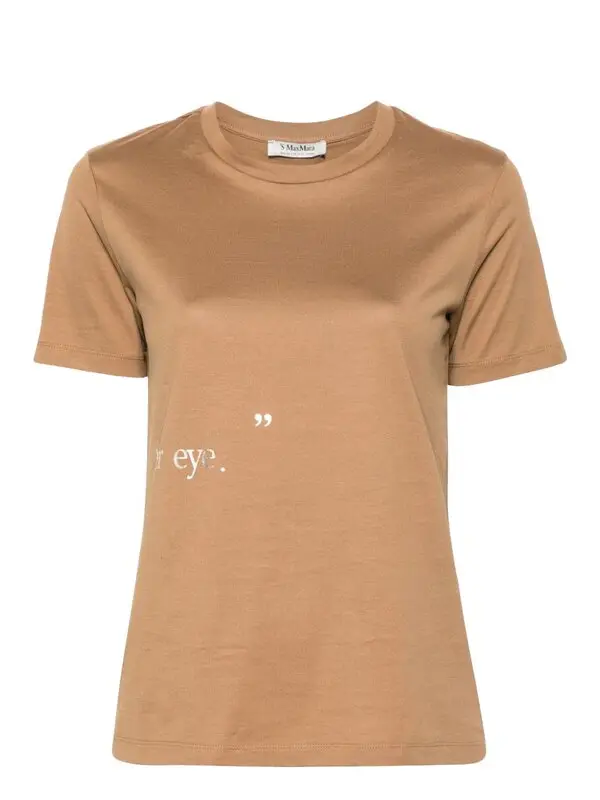 Max Mara Orlanda Cotton T-shirt - Neutrals