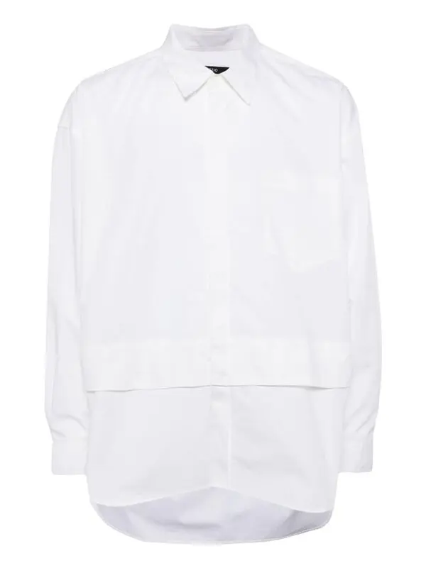 SONGZIO Panelled Cotton Shirt - White