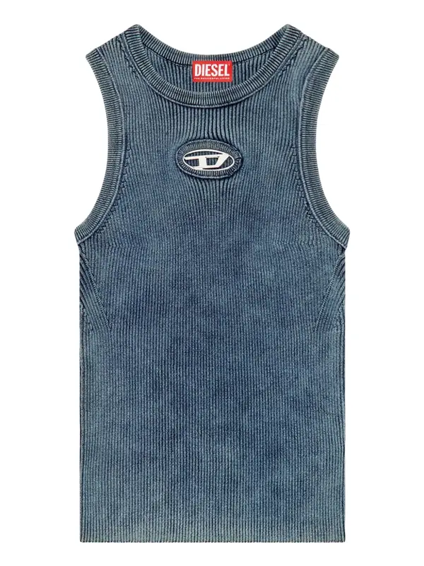DIESEL M-anchor-a-sl Ribbed Tank Top - Blue