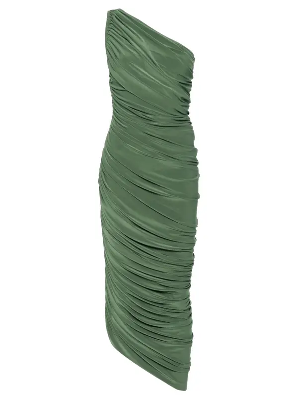 Norma Kamali Diana Draped Midi Dress - Green