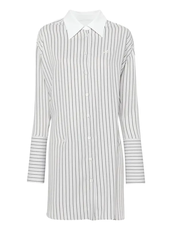 COURREGES Logo-patch Striped Shirt - Black