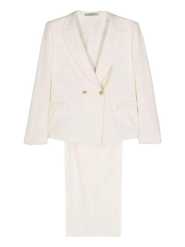 Tagliatore T-albar Double-breasted Suit - White