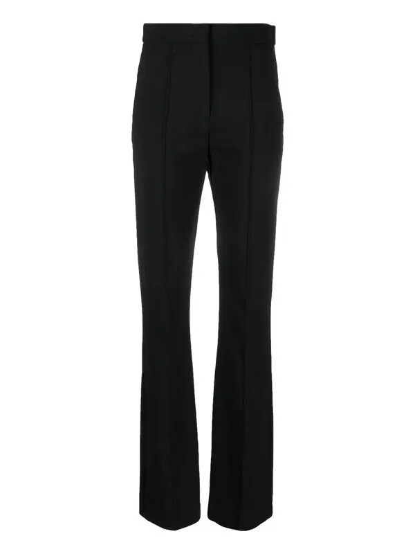 Max Mara Pressed-crease Trousers - Black