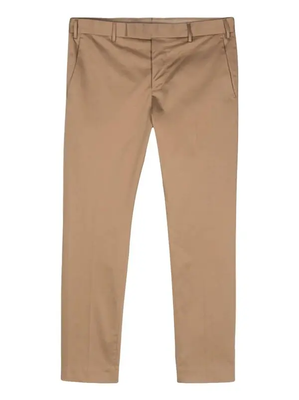 PT TORINO Feather-pendant Tapered Trousers - Brown