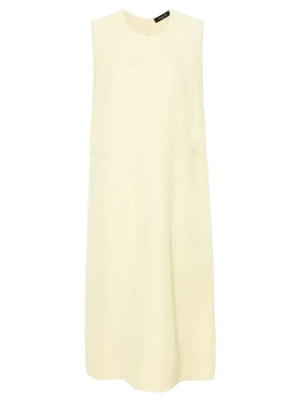 Fabiana Filippi Sleeveless Shift Midi Dress - Yellow