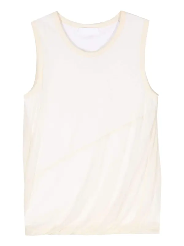 Helmut Lang Bubble Cotton Tank Top - Neutrals