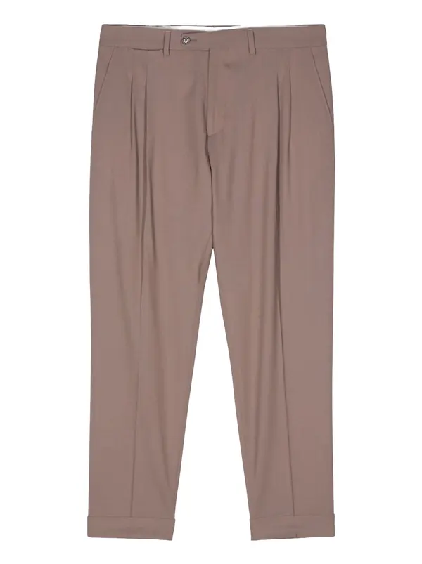 DELL'OGLIO Robert Tailored Trousers - Brown