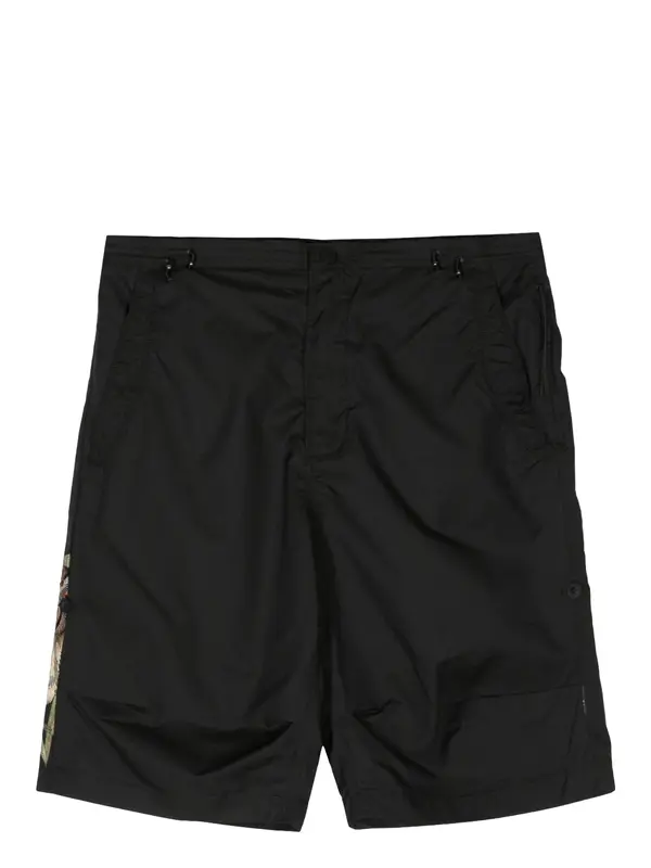 MAHARISHI Embroidered-motif Shorts - Black